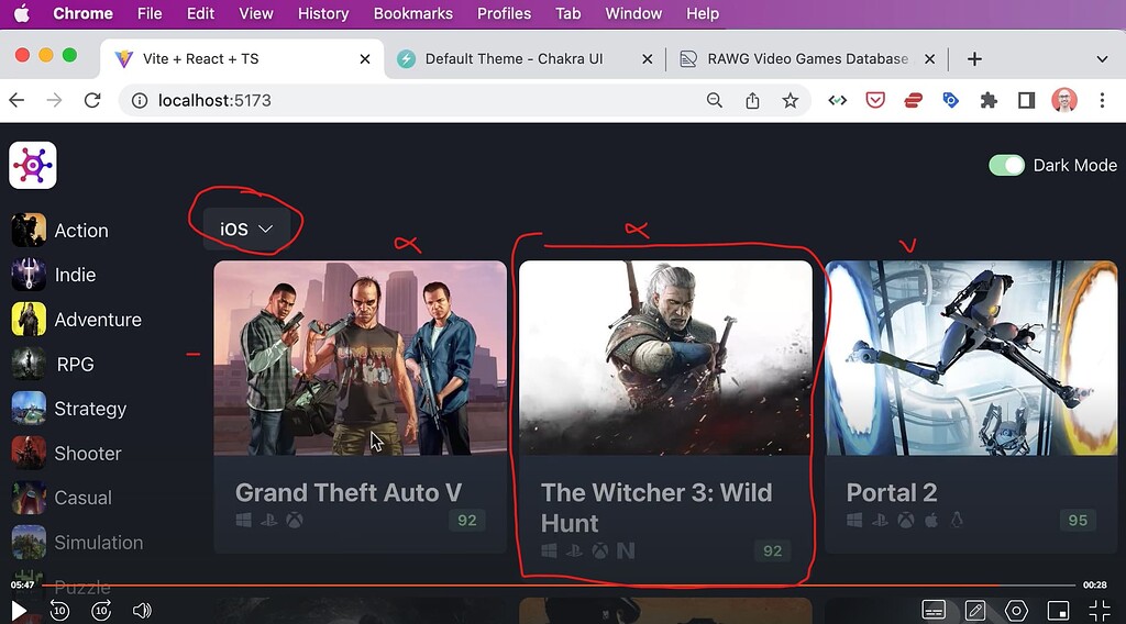 There is a problem with filtering by platform in the course - React ...