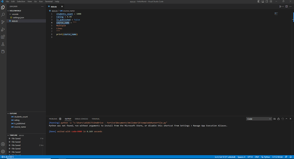 Visual Studio Code is not working for me - Python - Code with Mosh Forum