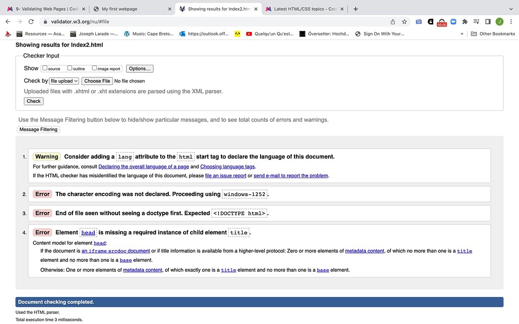 Validating Webpages Htmlcss Code With Mosh Forum