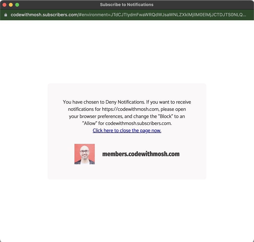 Website Notification Issue - React - Code with Mosh Forum