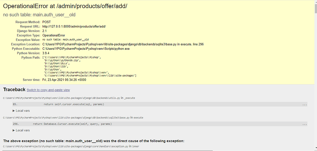 Getting Errors While Working On Django Admin Panel Python Code With