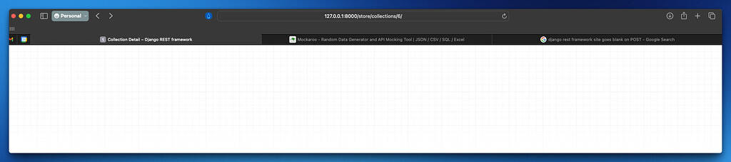 Django Rest Framework GUI Blank on POST/PUT/DELETE - Django - Code with ... Django Rest Framework GUI Blank on POST/PUT/DELETE - Django - Code with ...