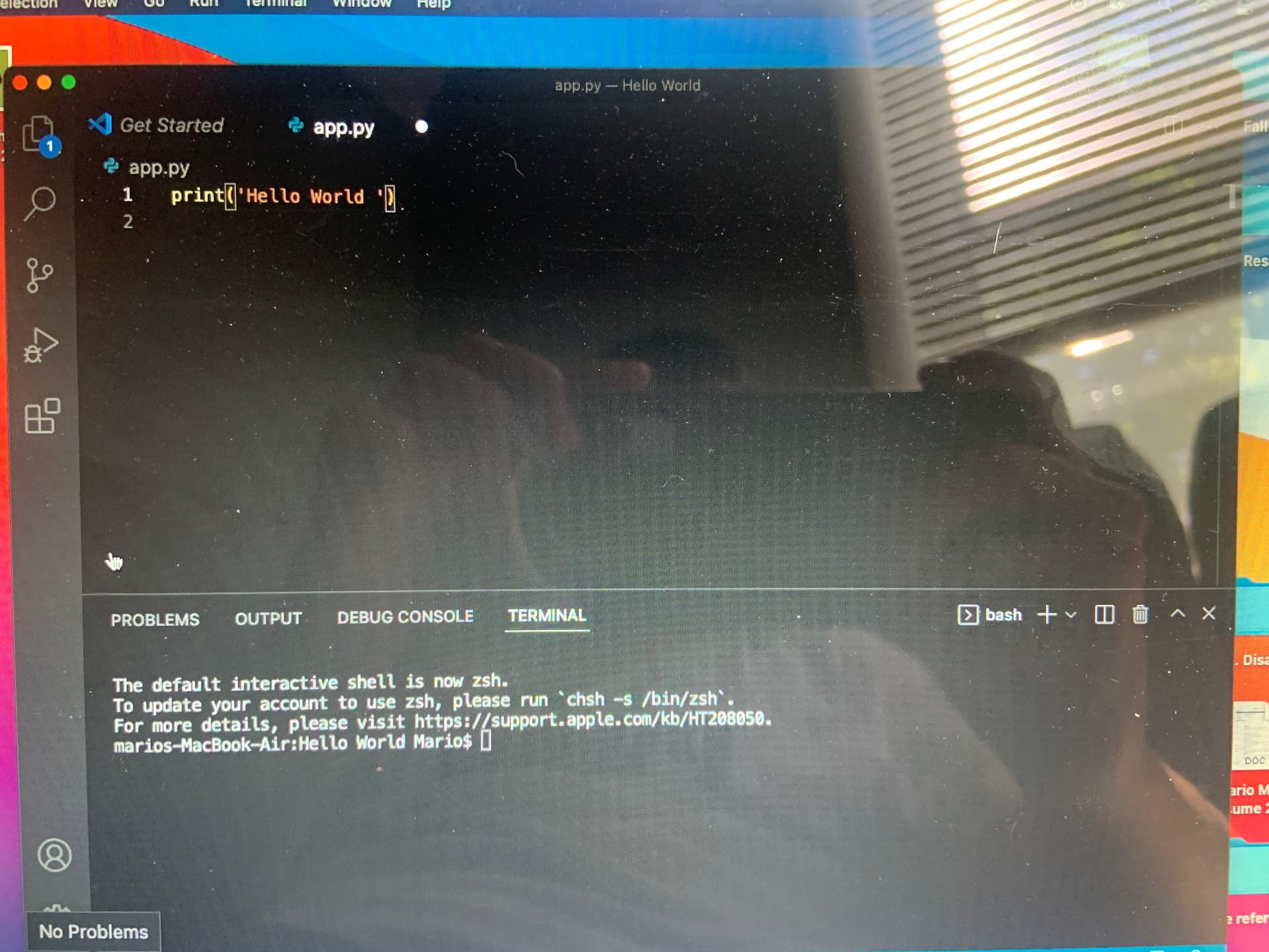 How to change my terminal - Python - Code with Mosh Forum
