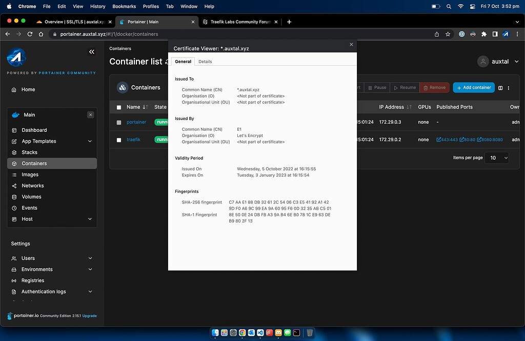 Traefik Is Not Using My Cloudflare Origin Cert But Rather Letsencrypt Traefik V2 Traefik