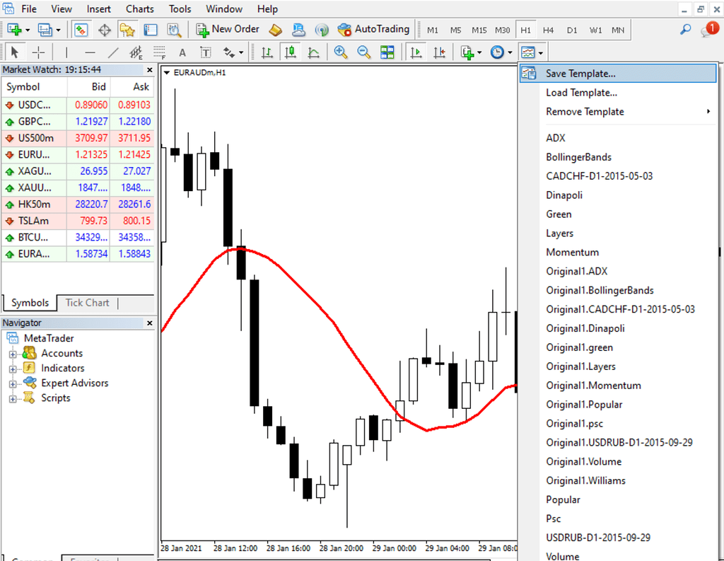 Setting Custom Default Template - Deriv MT5 - Deriv community | Resources | Deriv