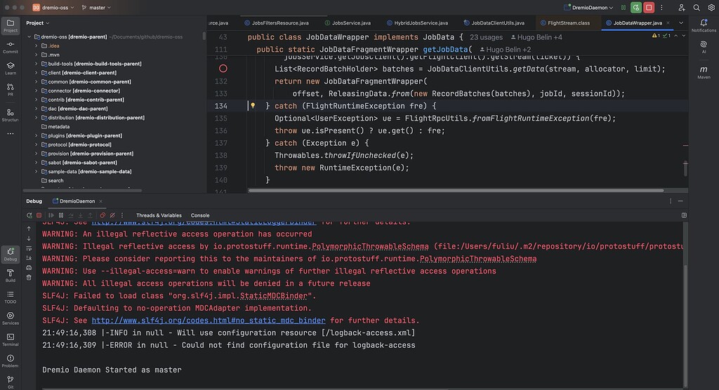 How To Print Info Level Logs On The Console When Dremiodaemon Is