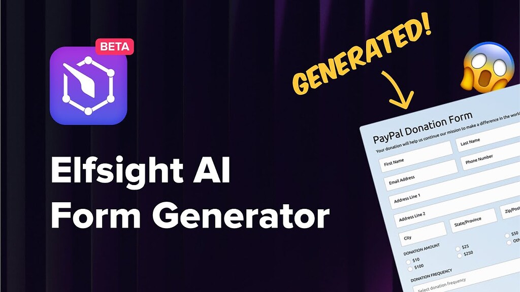 Meet Elfsight AI Form Generator! 🔥 - New Feature - Elfsight Community
