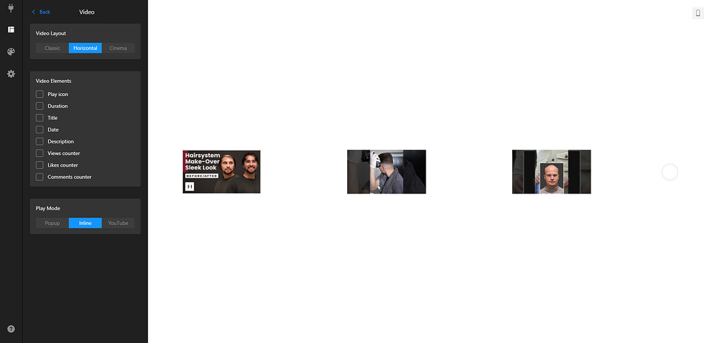 YouTube Gallery: Spacing issue in Horizontal layout fixed - Bug Fix - Elfsight Community