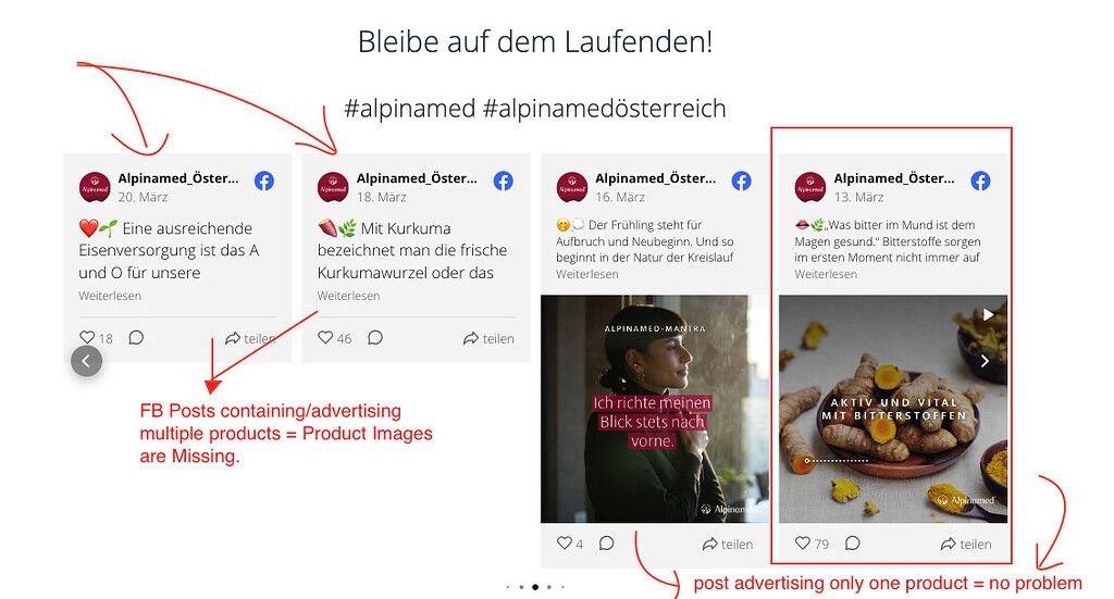 Social Feed - Including Facebook Posts not showing product images (when ...
