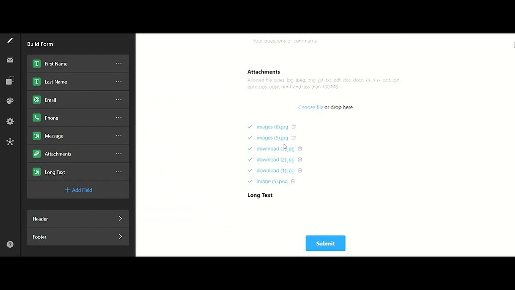 Forms: Changes in file upload logic + 2 bugfixes - Improvement - Elfsight Community