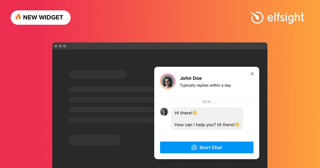 [NEW WIDGET] is here: Say Hello to Instagram Chat! 🚀 - New Feature - Elfsight Community