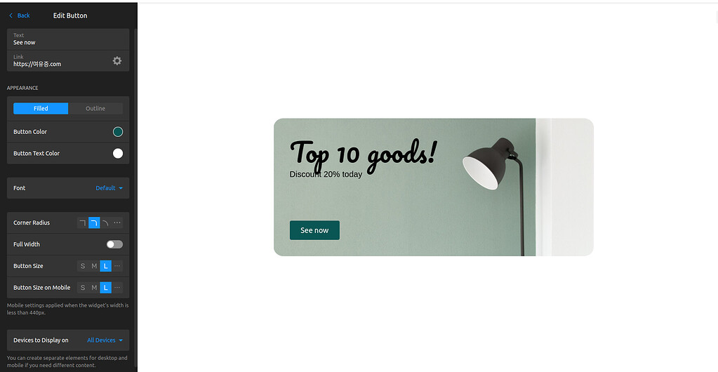 Banner: Unicode symbols in button links are supported now - New ...