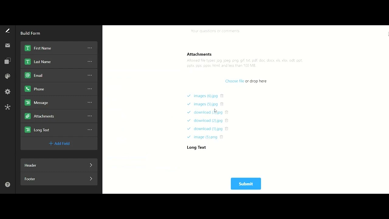 Forms: Changes in file upload logic + 2 bugfixes - Improvement - Elfsight Community