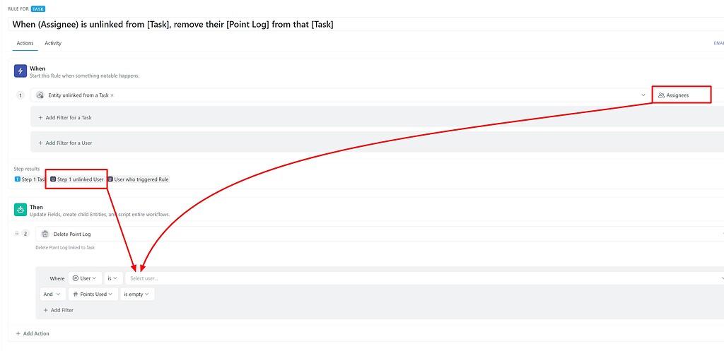 Using an automation's step 1 data without a formula? - Get Help - Fibery.io Community
