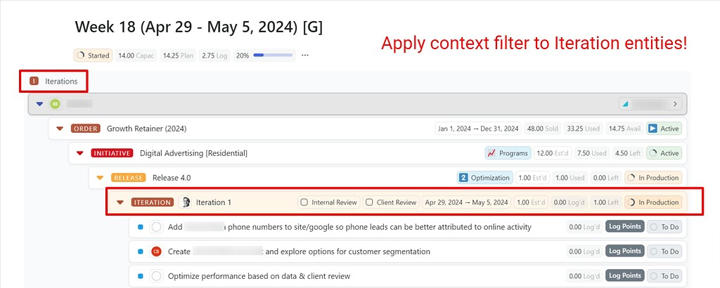 Apply context filtering to all levels of hierarchy in a view - Ideas & Features - Fibery.io ...