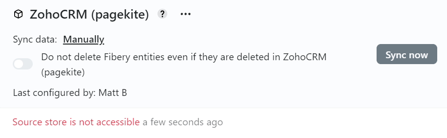 Custom Integration Error Source Store Is Not Accessible Get Help Fibery Community