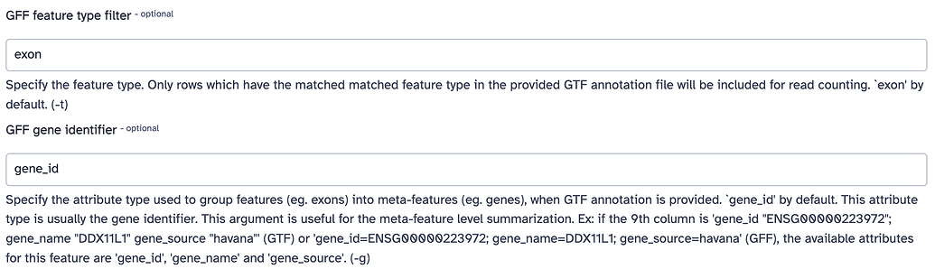 Featurecounts Error Using A Gene Annotation From A Gff3 File Support Galaxy