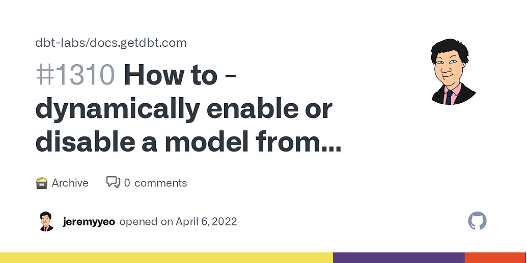 How to dynamically skip a model run - Help - dbt Community Forum
