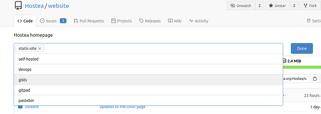 Group Repositories into Categories - Install/Maintain/Configure - Gitea