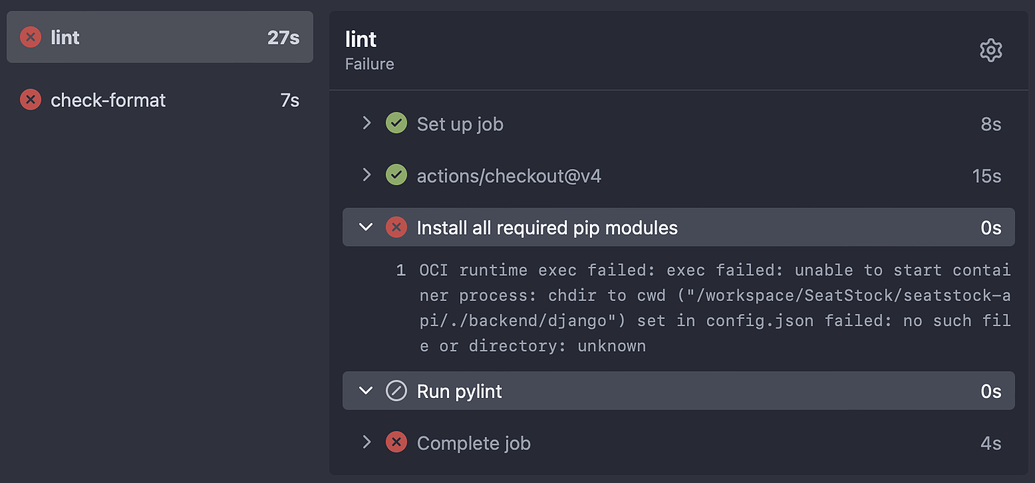 OCI runtime exec failed - Unable to start container process - Actions ... OCI runtime exec failed - Unable to start container process - Actions ...