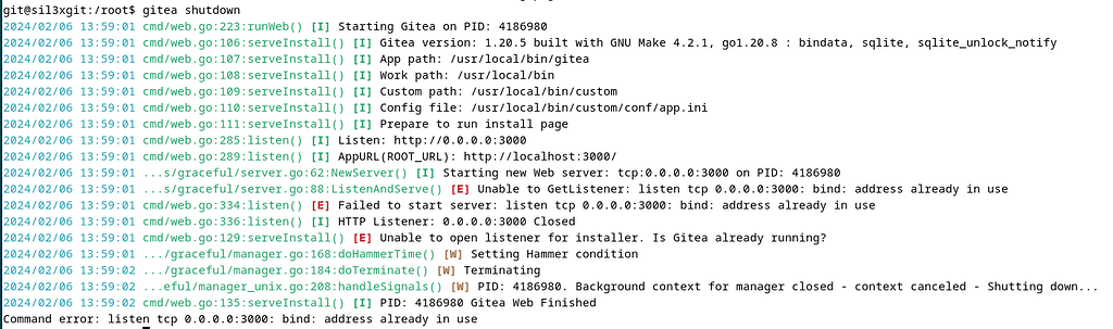 Update GITEA on debian server: correct process - Install/Maintain/Configure - Gitea