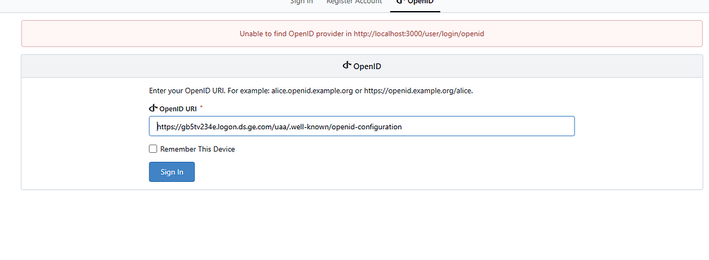 How to integrate custom oAuth Server(cf-UAA) using openId connect - Gitea Usages - Gitea