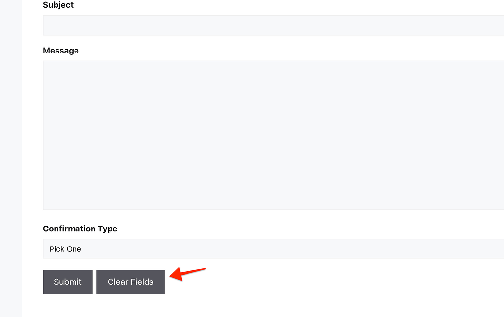 Reset Form Button - Get Help - Gravity Forms