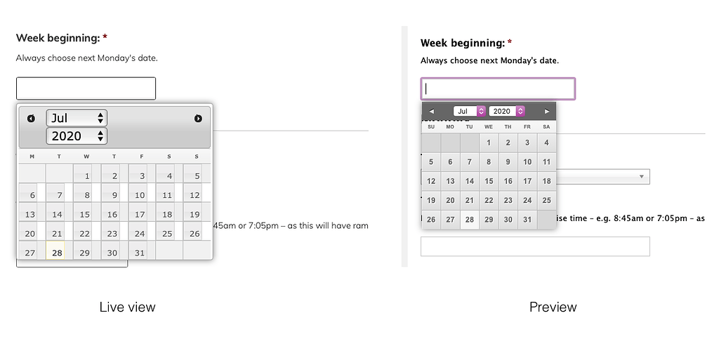 Date picker UI style [RESOLVED] - Get Help - Gravity Forms