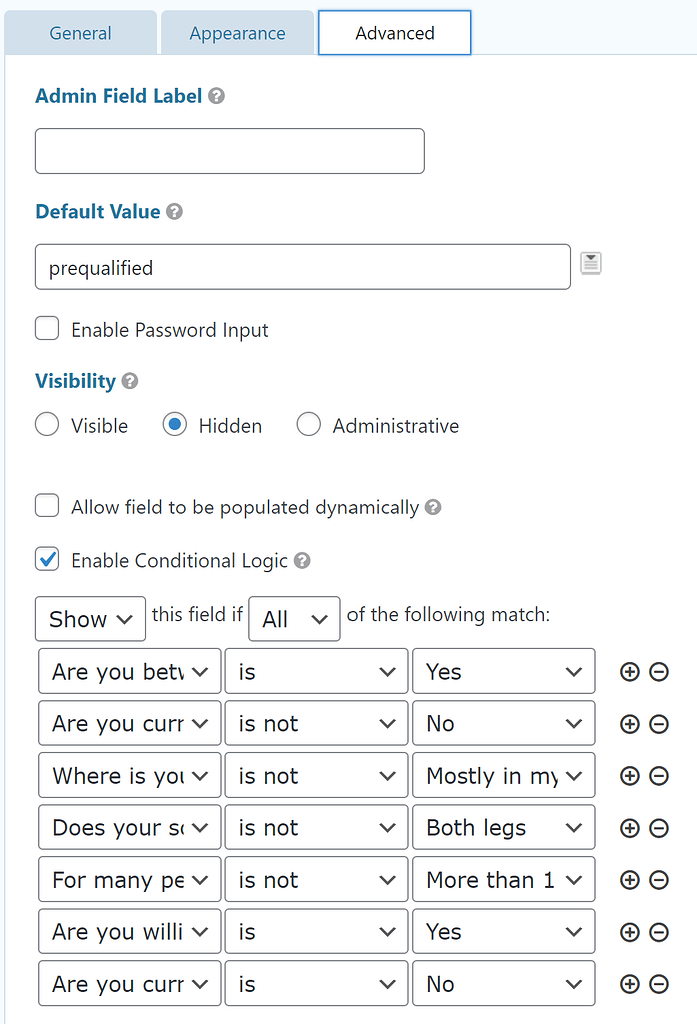 Why Are Hidden Fields Ignored By Conditional Logic Resolved Get Help Gravity Forms