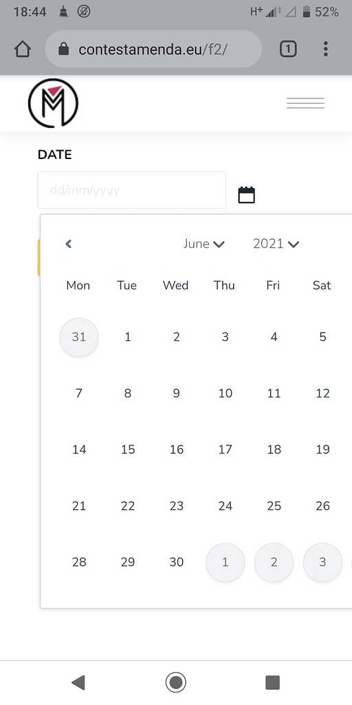 Datepicker UI too big on mobile - Get Help - Gravity Forms