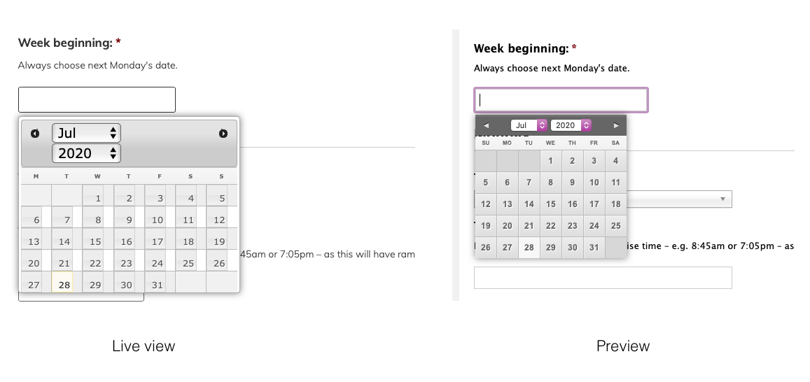 Date picker UI style [RESOLVED] - Get Help - Gravity Forms