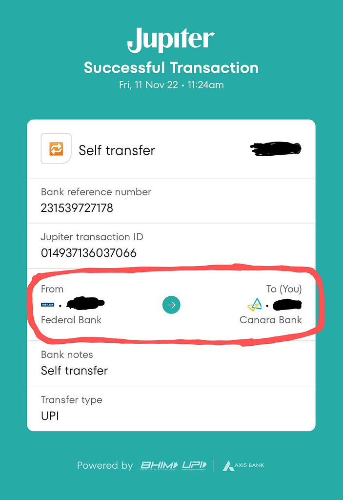 Wrong transaction description for self-transfer - Bugs - Jupiter Community
