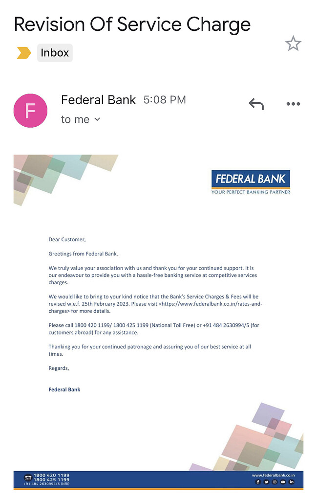 Revision Of Service Charge - General - Jupiter Community