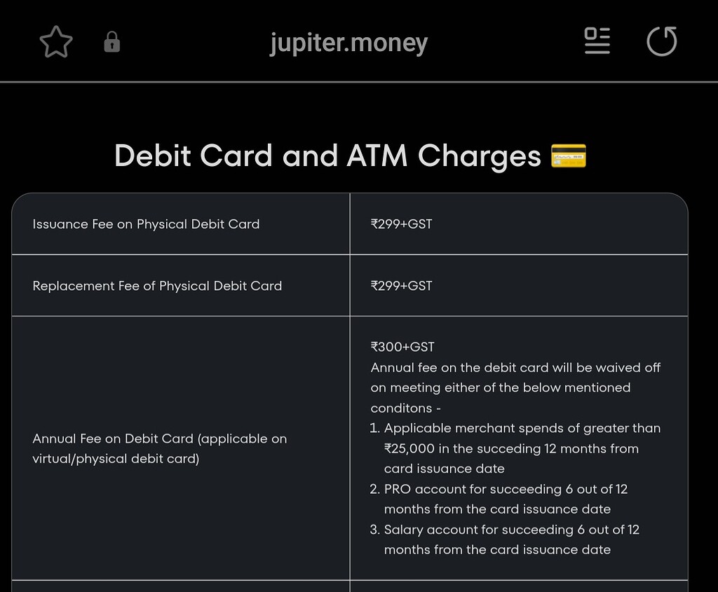 Jupiter Debit Card Charges - Feedback & Ideas - Jupiter Community