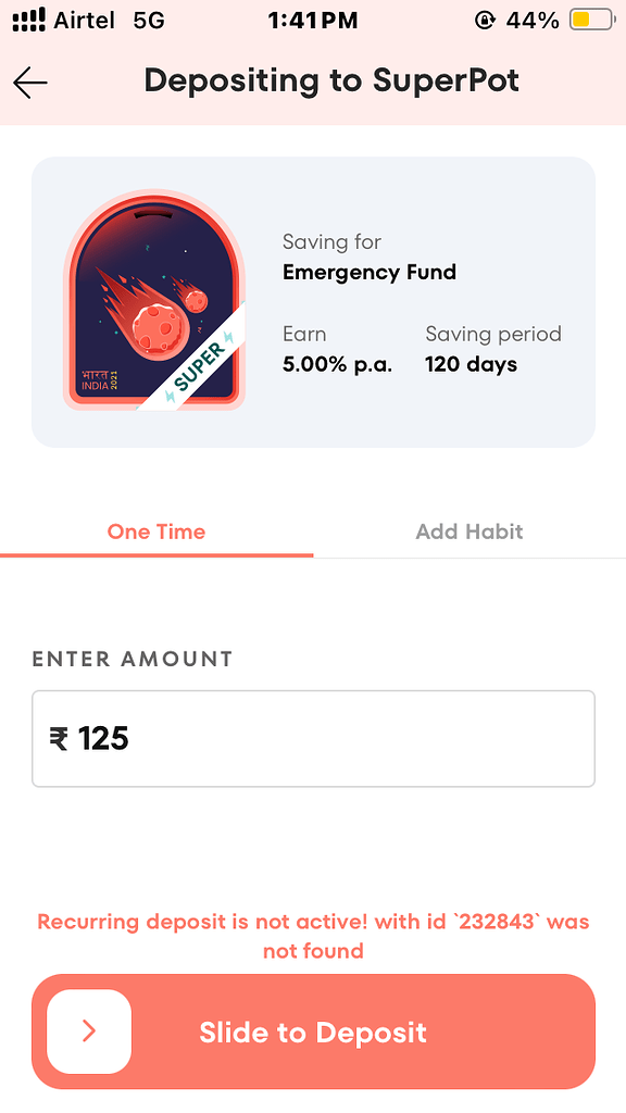 Pots error cant add money - Help - Jupiter Community