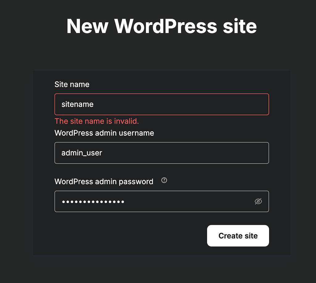 Unable to create new site - The site name is invalid - Application Support - Kinsta Community