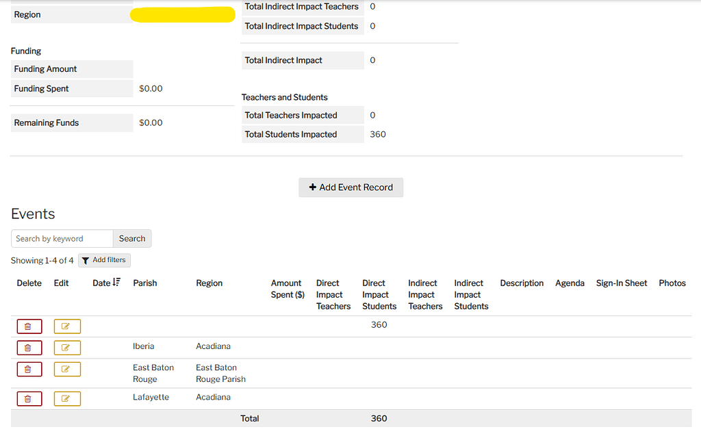 How to Populate Values from a Connected Table (Regions from Events into Projects) - Get Answers ...