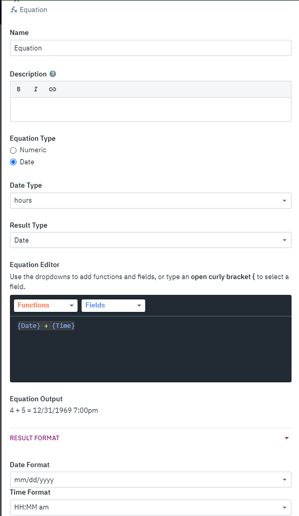 Combine Date + Time to create Date-Time value - Get Answers - Knack Community Forum