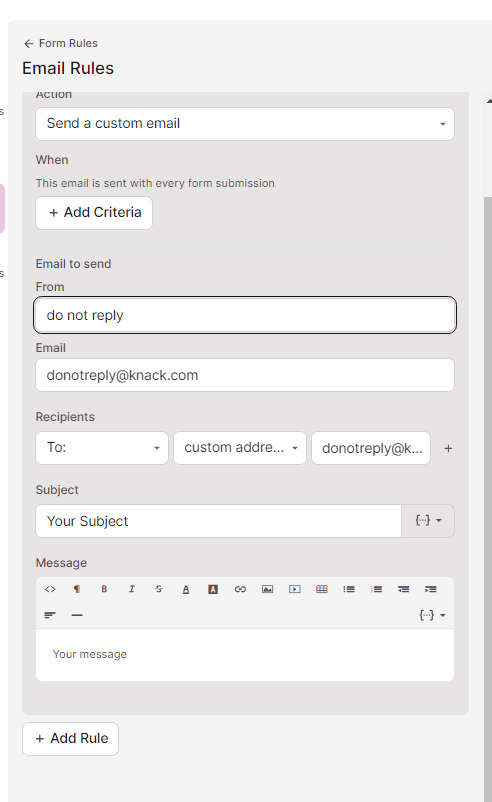 Adding all fields to form submission emails - Get Answers - Knack Community Forum