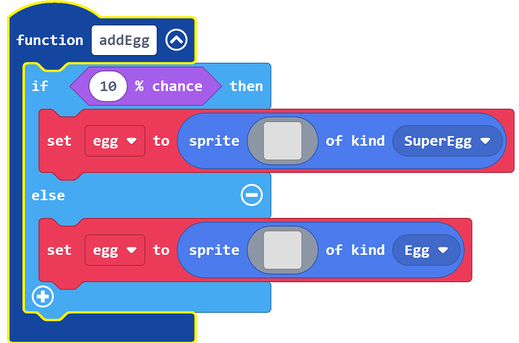 How to add a chance of something to spawn - Help - Microsoft MakeCode