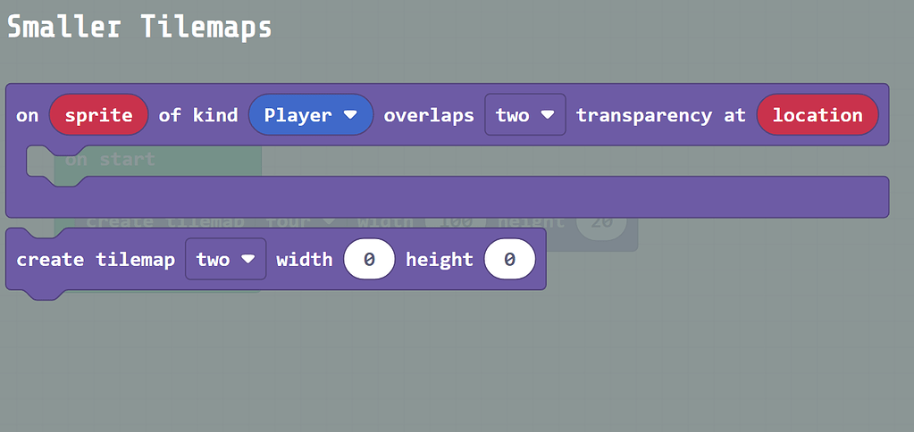 Smaller Tilemaps Extension - Help - Microsoft MakeCode