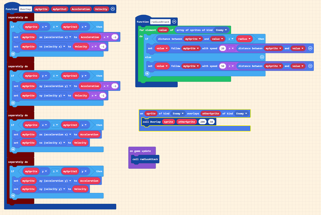 How to make enemies spawn and approach player in radius - Help - Microsoft MakeCode