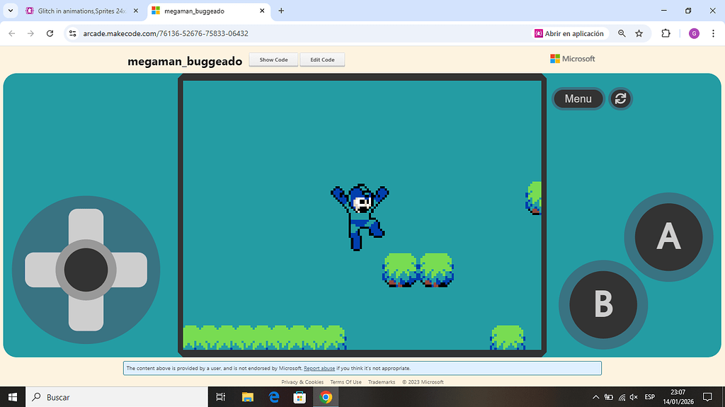 Glitch in animations,Sprites 24x21 - Help - Microsoft MakeCode