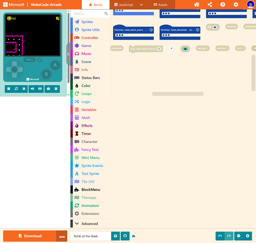 Tomb Of The Mask - Makecode Arcade Edition 🗿 - #5 by x_User101_Indo_x - Show & Tell - Microsoft ...