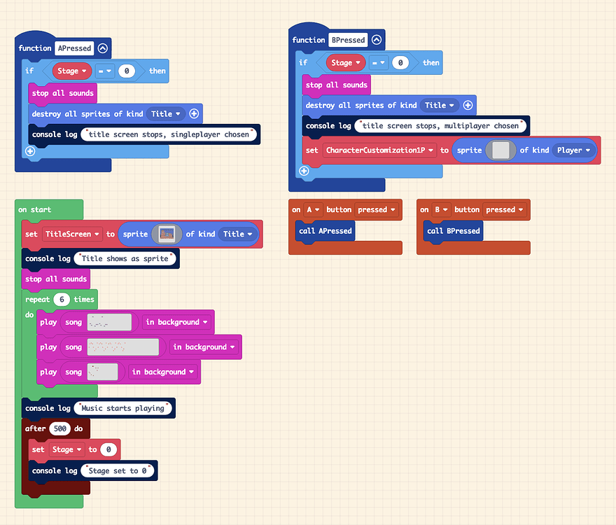 Help with simple titlescreen code - Help - Microsoft MakeCode