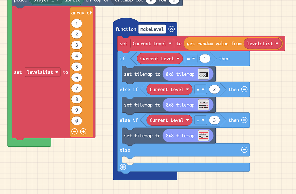 Random level problem - Help - Microsoft MakeCode