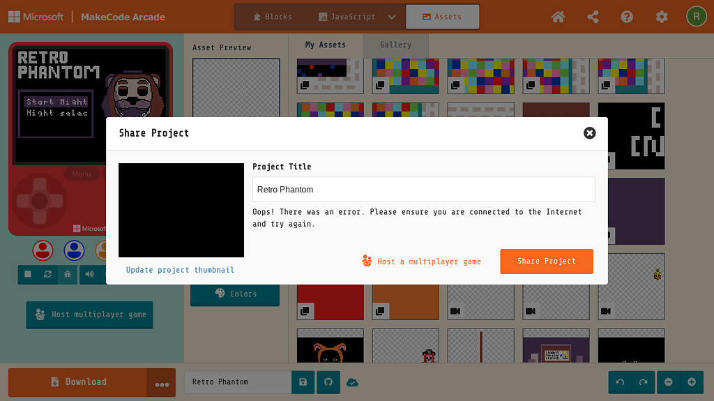I can't get rid of temporary assets - Help - Microsoft MakeCode