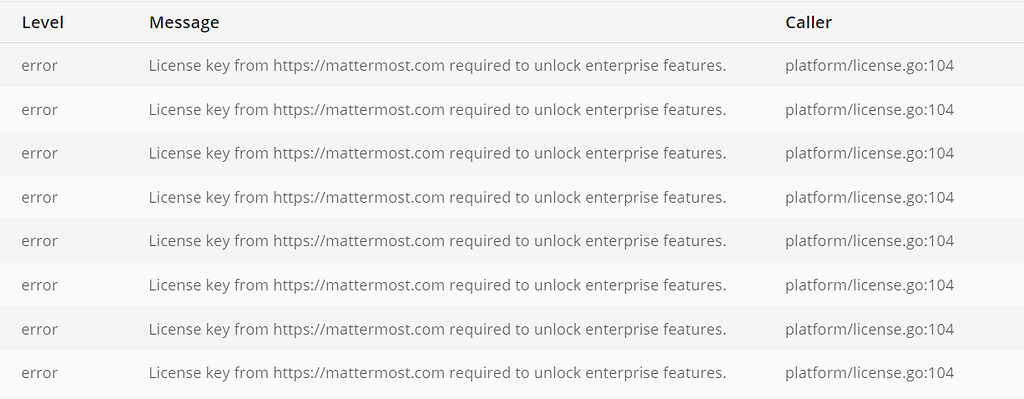 License key error log - Troubleshooting - Mattermost Discussion Forums