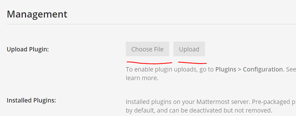 [SOLVED] Why is upload plugin disabled? - Troubleshooting - Mattermost Discussion Forums