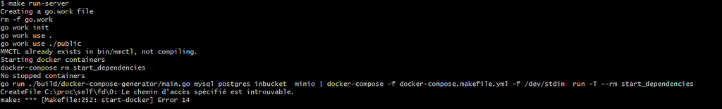 Mattermost make run-server - Troubleshooting - Mattermost Discussion Forums